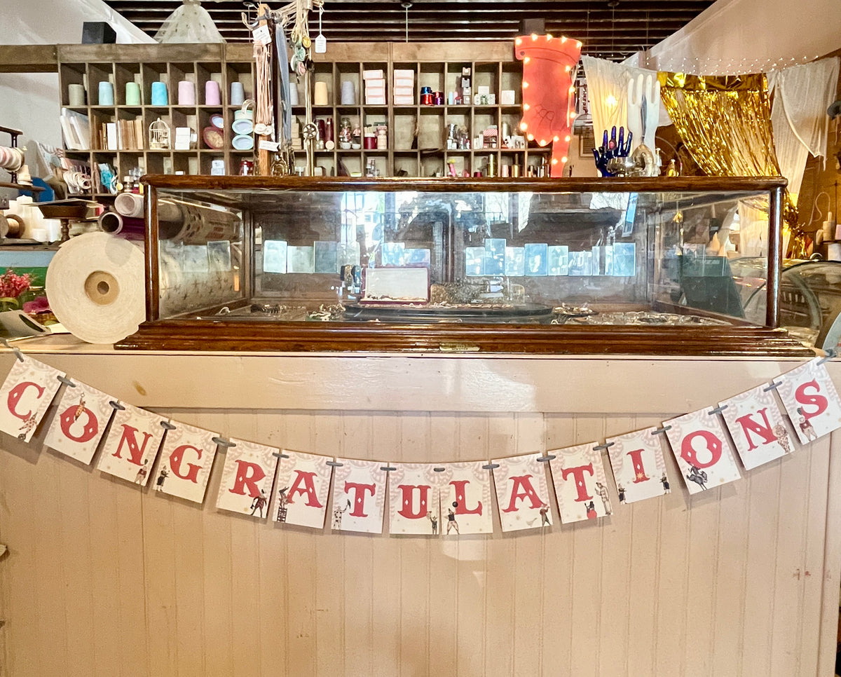 Congratulations Clowns Handmade Banner | PARCEL
