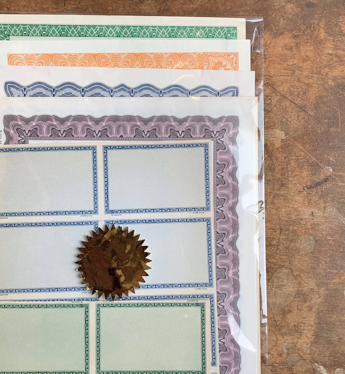 Vintage certificate Assortment | PARCEL