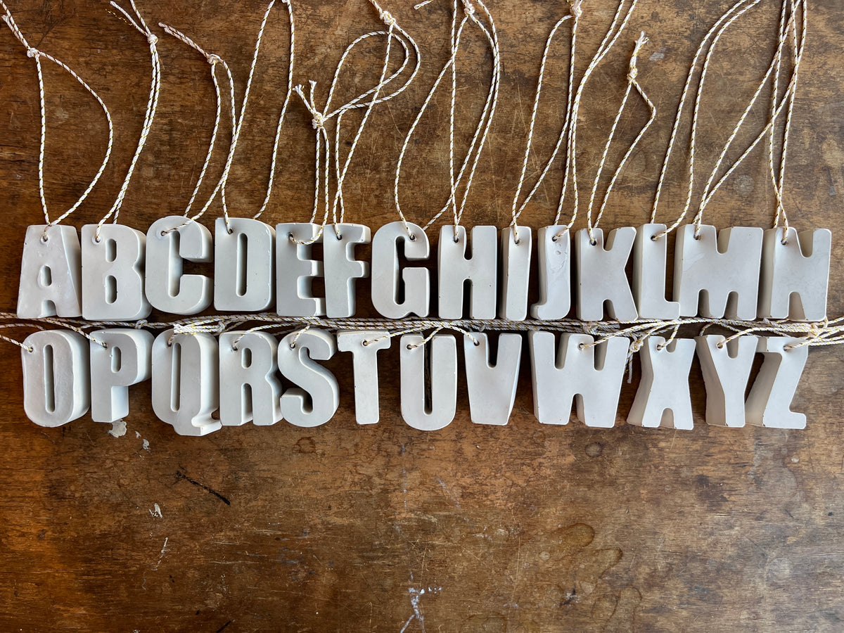 Plaster Alphabet Ornaments | PARCEL