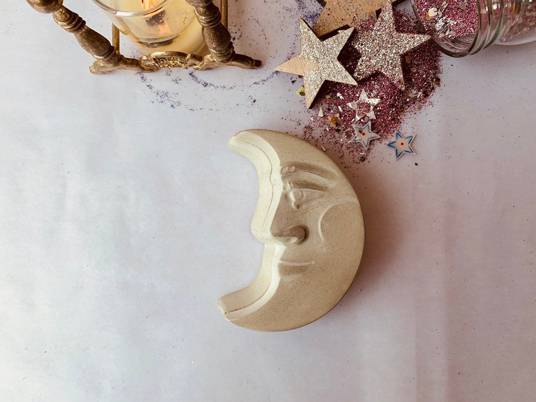 Concrete Crescent Moon Trinket Box | PARCEL